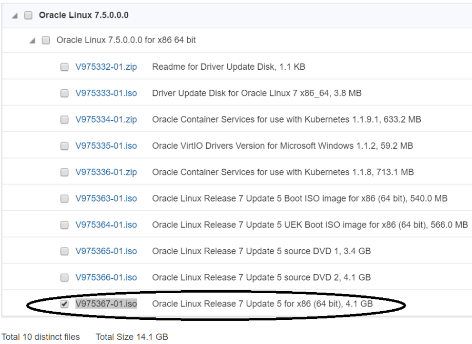 Oracle Linux 7.5 Download Instructions
